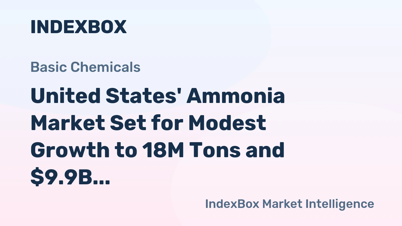 United States' Ammonia Market Set for Modest Growth to 18M Tons and $9.9B by 2035
