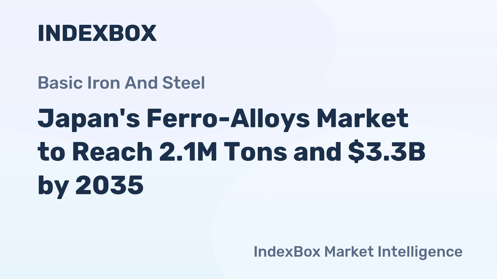 Japan's Ferro-Alloys Market to Reach 2.1M Tons and $3.3B by 2035