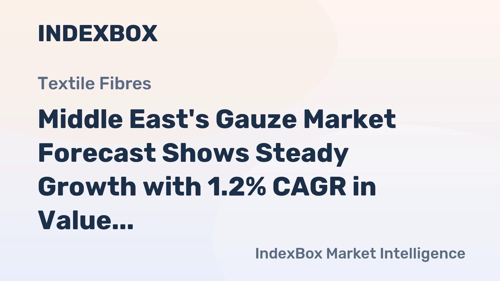 Middle East's Gauze Market Forecast Shows Steady Growth with 1.2% CAGR in Value Through 2035