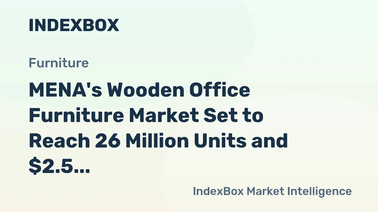 MENA's Wooden Office Furniture Market Set to Reach 26 Million Units and $2.5 Billion by 2035