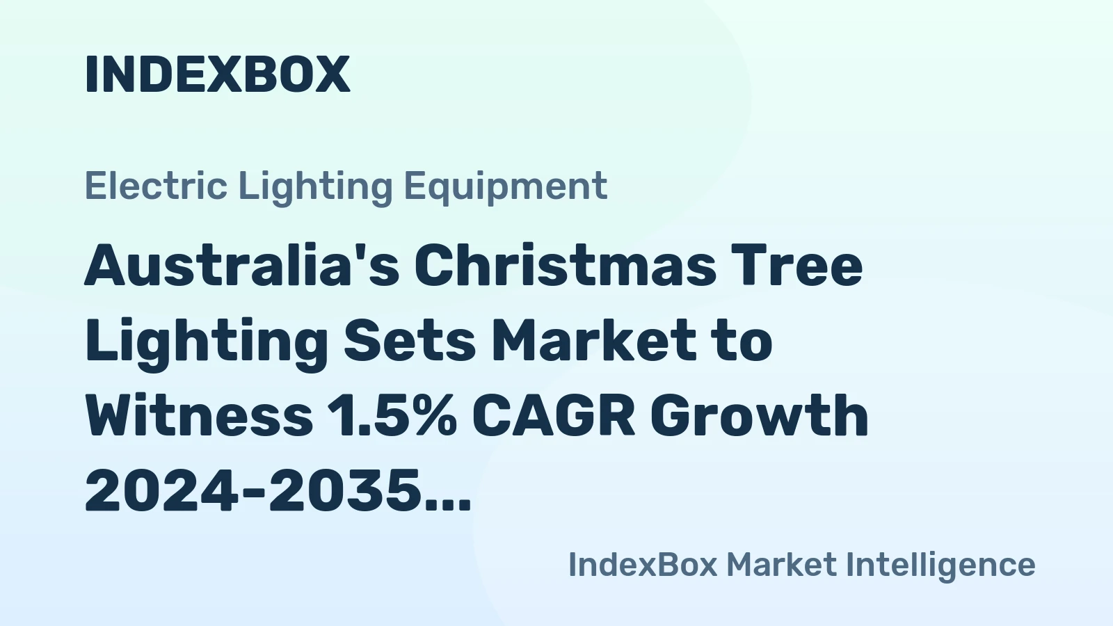 Australia's Christmas Tree Lighting Sets Market to Witness 1.5% CAGR Growth 2024-2035