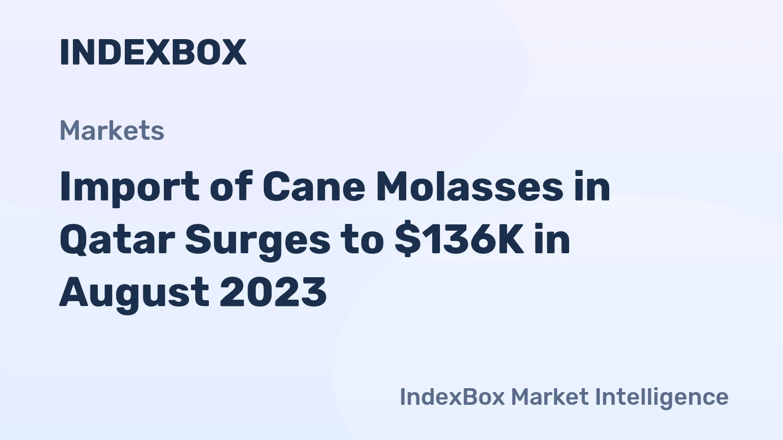 Import of Cane Molasses in Qatar Surges to $136K in August 2023