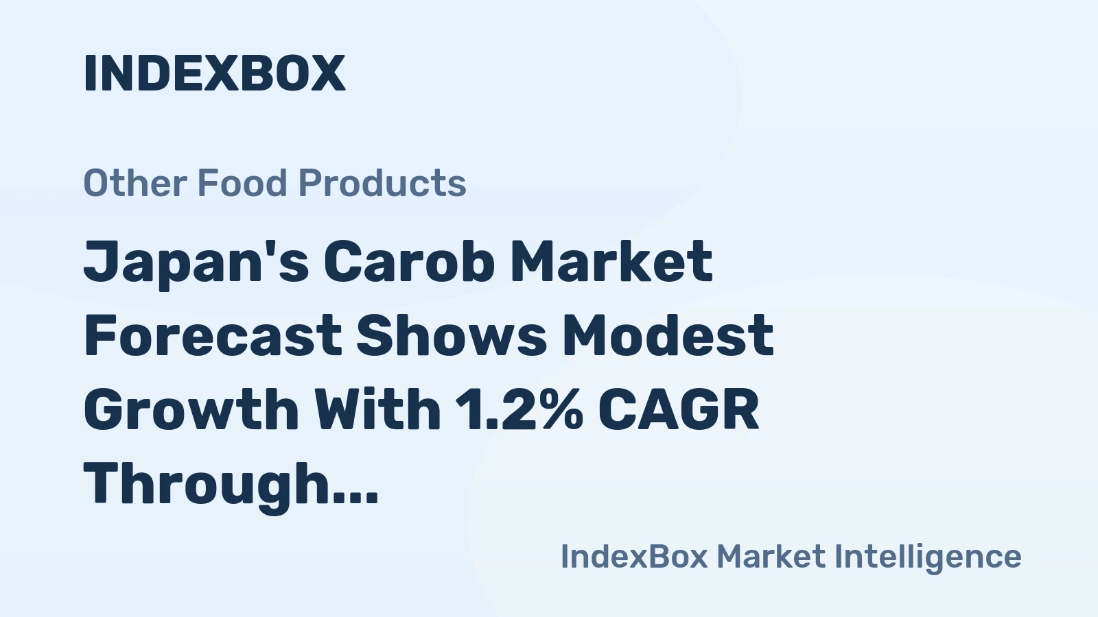 Japan's Carob Market Forecast Shows Modest Growth With 1.2% CAGR Through 2035