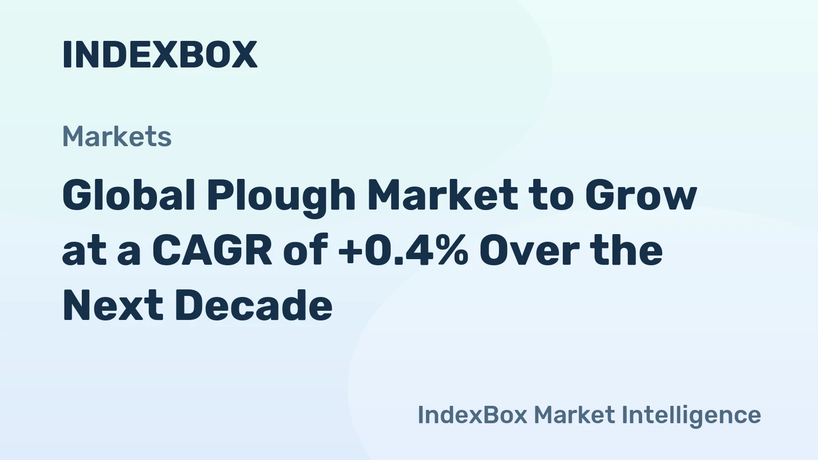 Global Plough Market to Grow at a CAGR of +0.4% Over the Next Decade