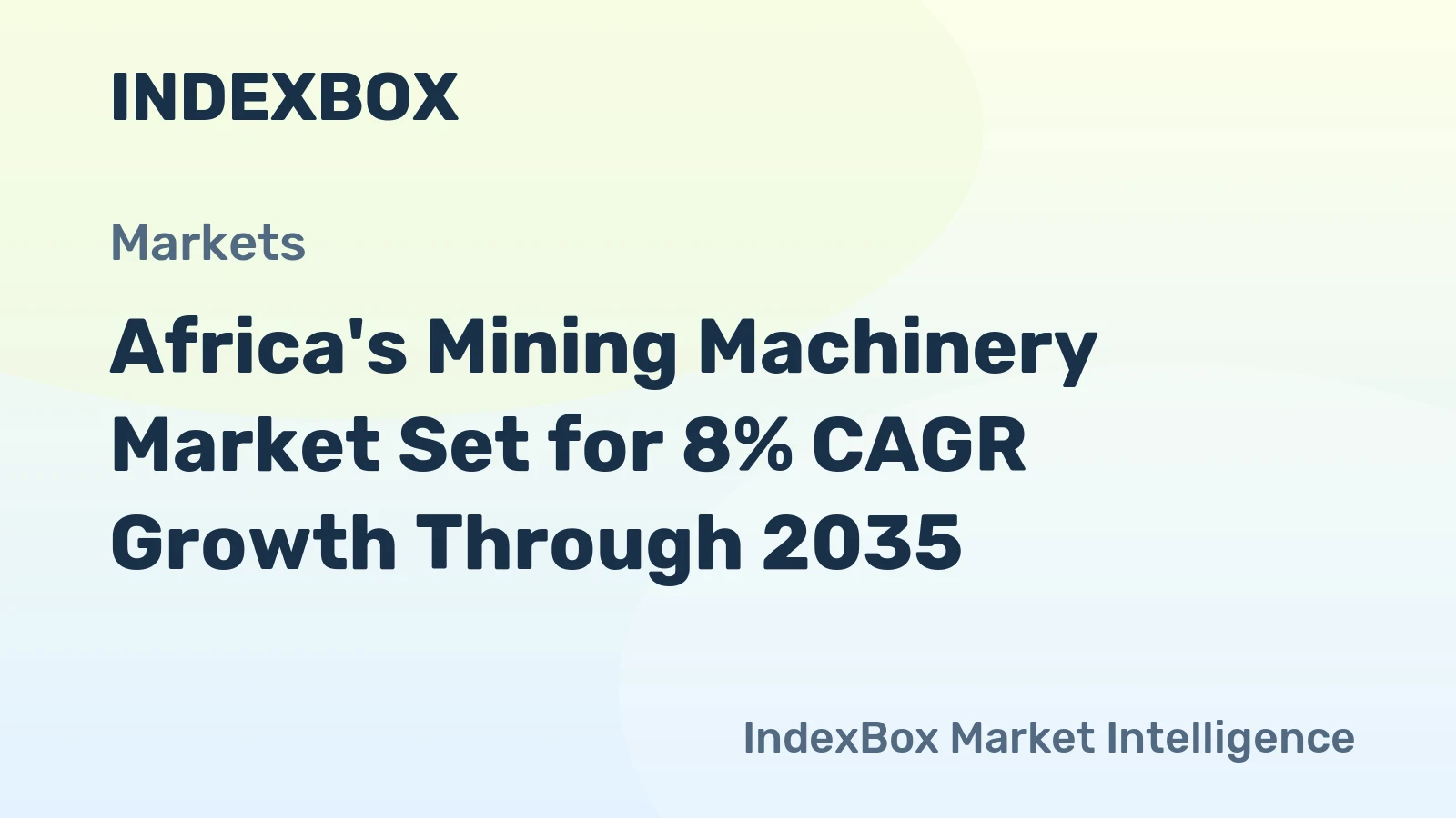 Africa's Mining Machinery Market Set for 8% CAGR Growth Through 2035