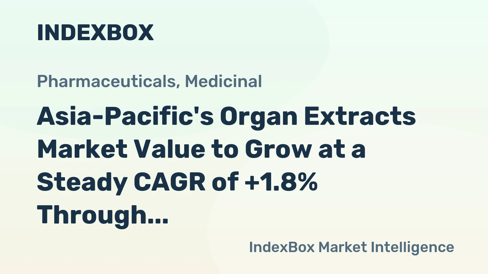 Asia-Pacific's Organ Extracts Market Value to Grow at a Steady CAGR of +1.8% Through 2035