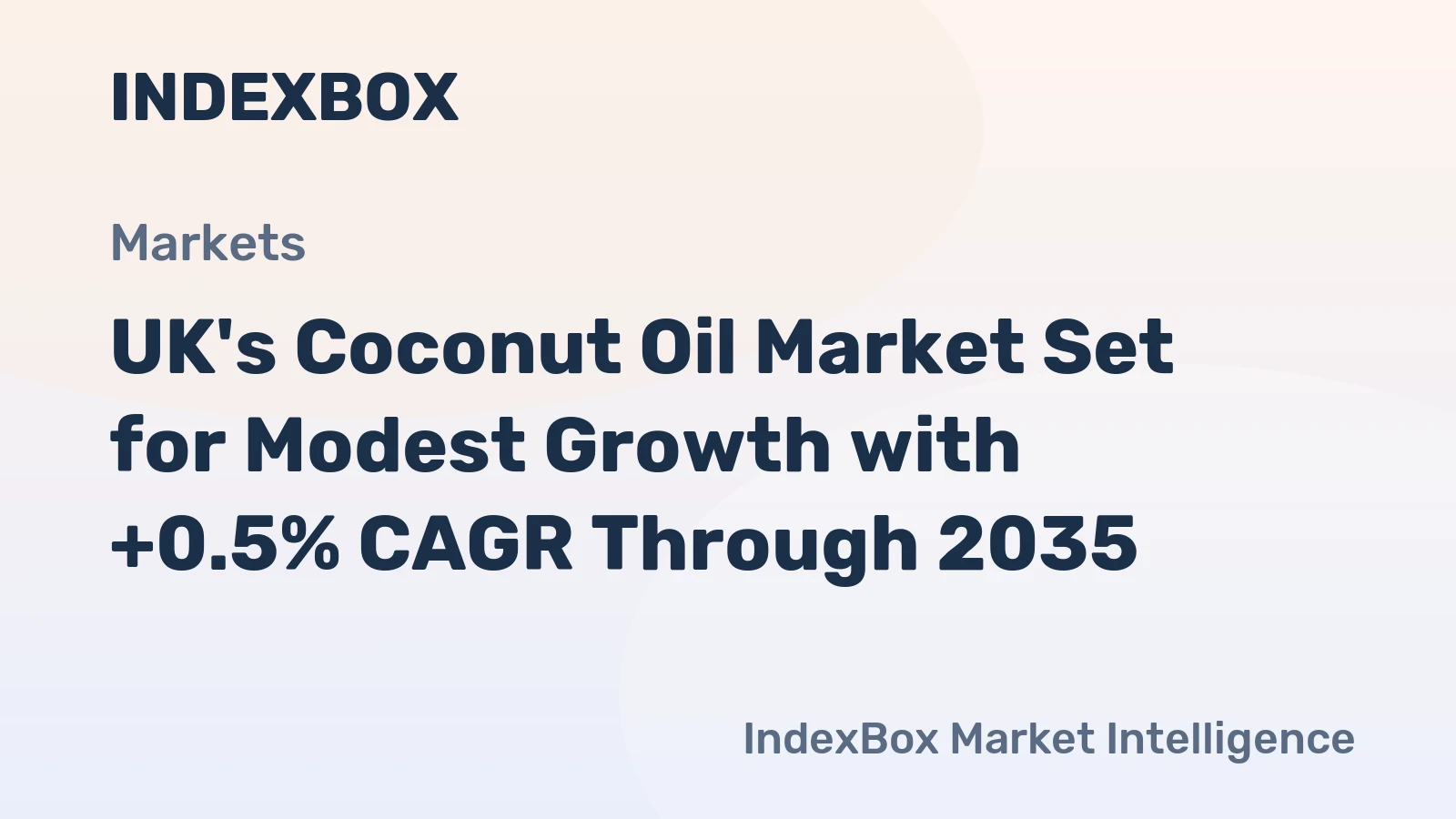 UK's Coconut Oil Market Set for Modest Growth with +0.5% CAGR Through 2035