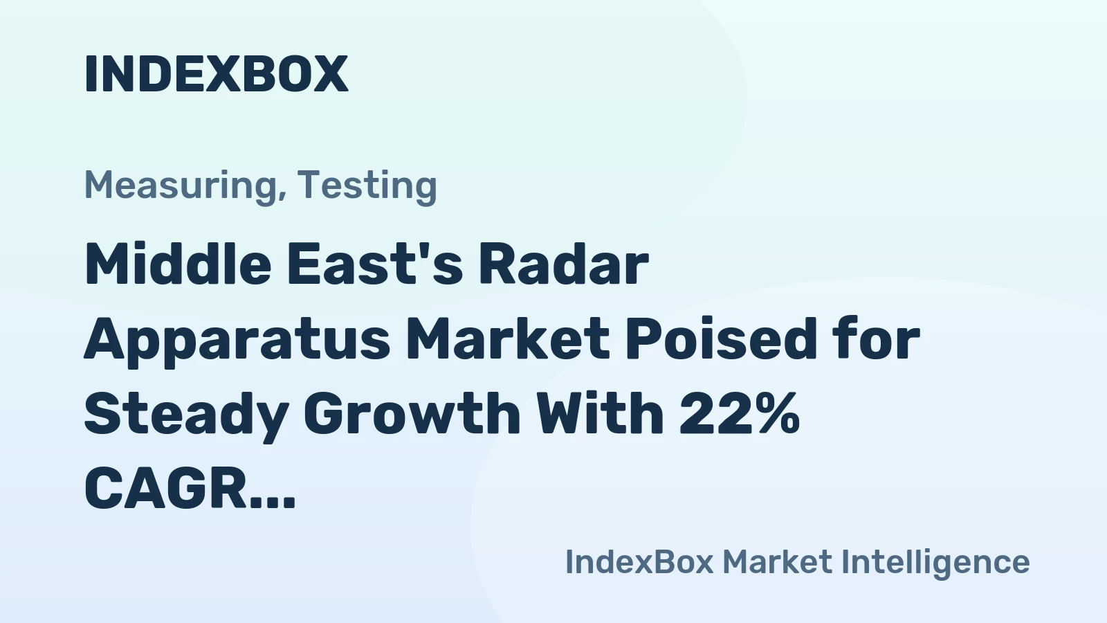 Middle East's Radar Apparatus Market Poised for Steady Growth With 22% CAGR Forecast