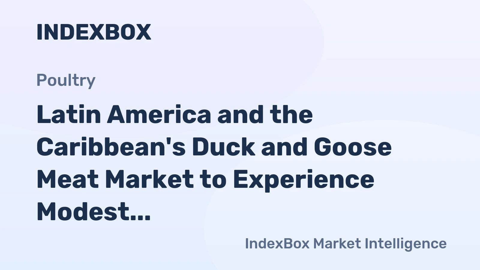 Latin America and the Caribbean's Duck and Goose Meat Market to Experience Modest Growth with +1.1% CAGR