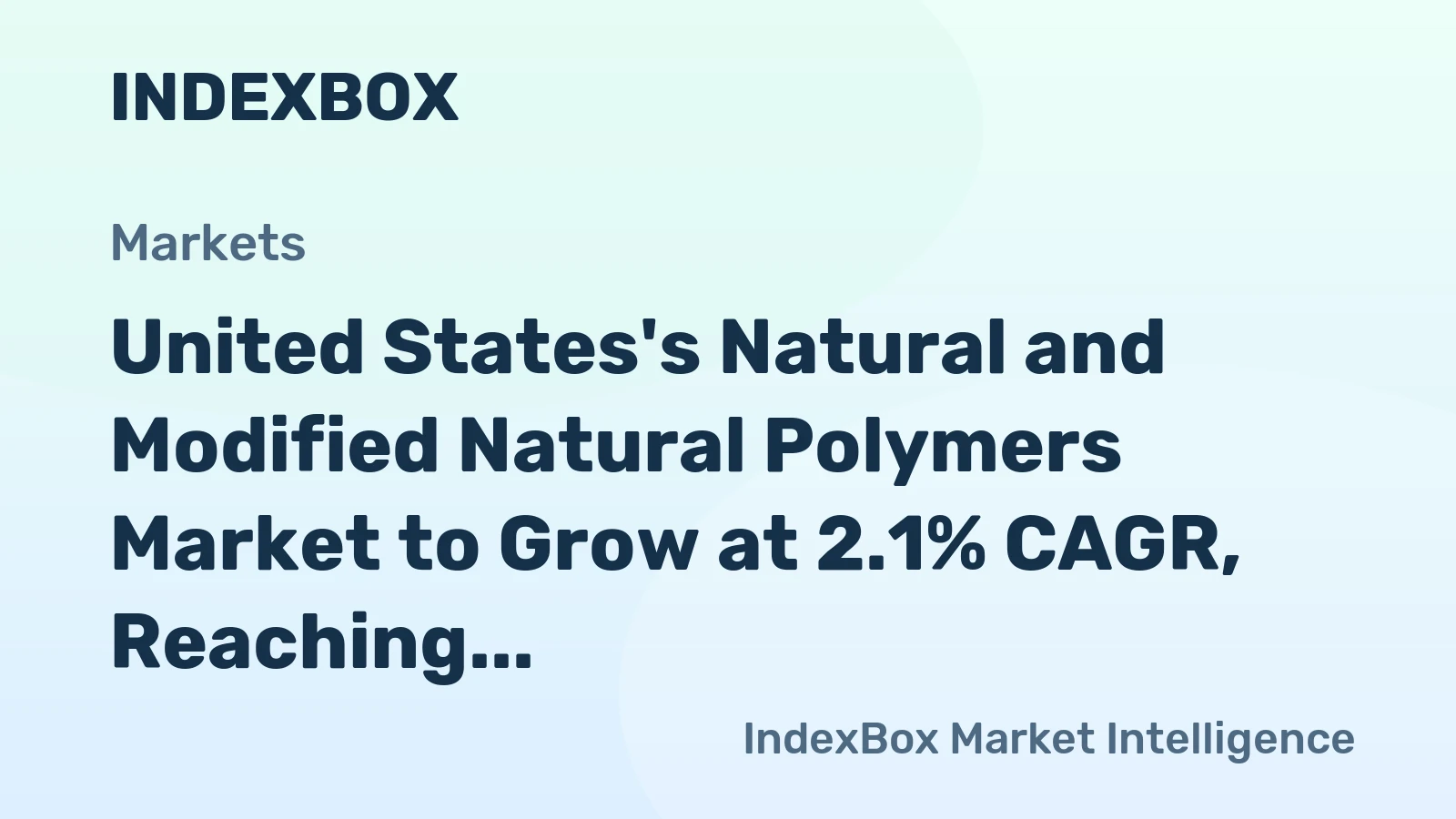 United States's Natural and Modified Natural Polymers Market to Grow at 2.1% CAGR, Reaching $19.5B by 2035