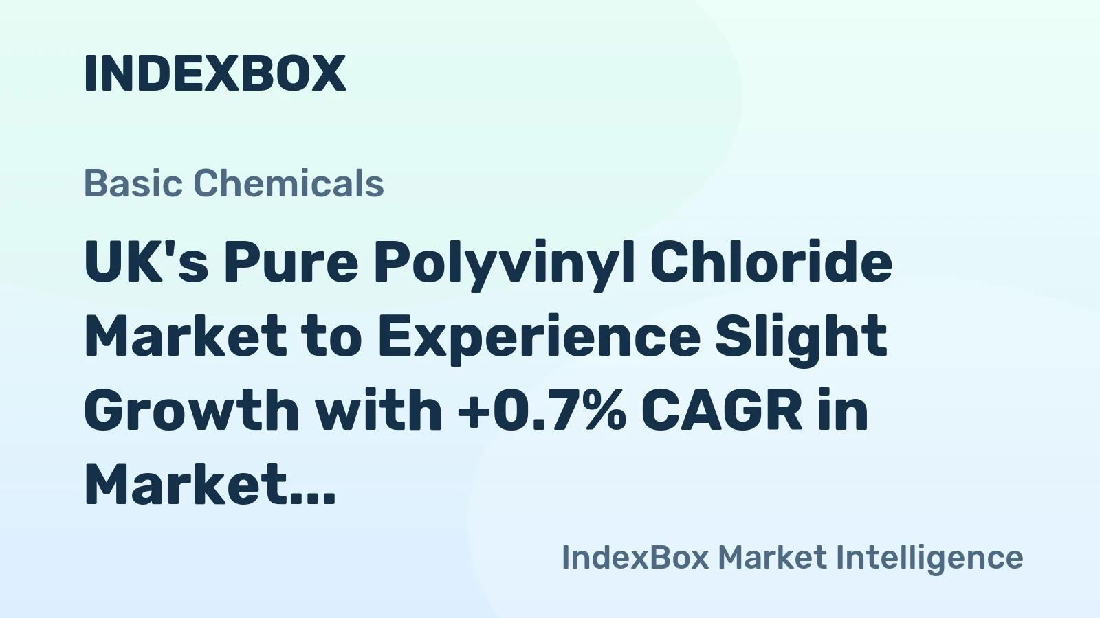 UK's Pure Polyvinyl Chloride Market to Experience Slight Growth with +0.7% CAGR in Market Volume