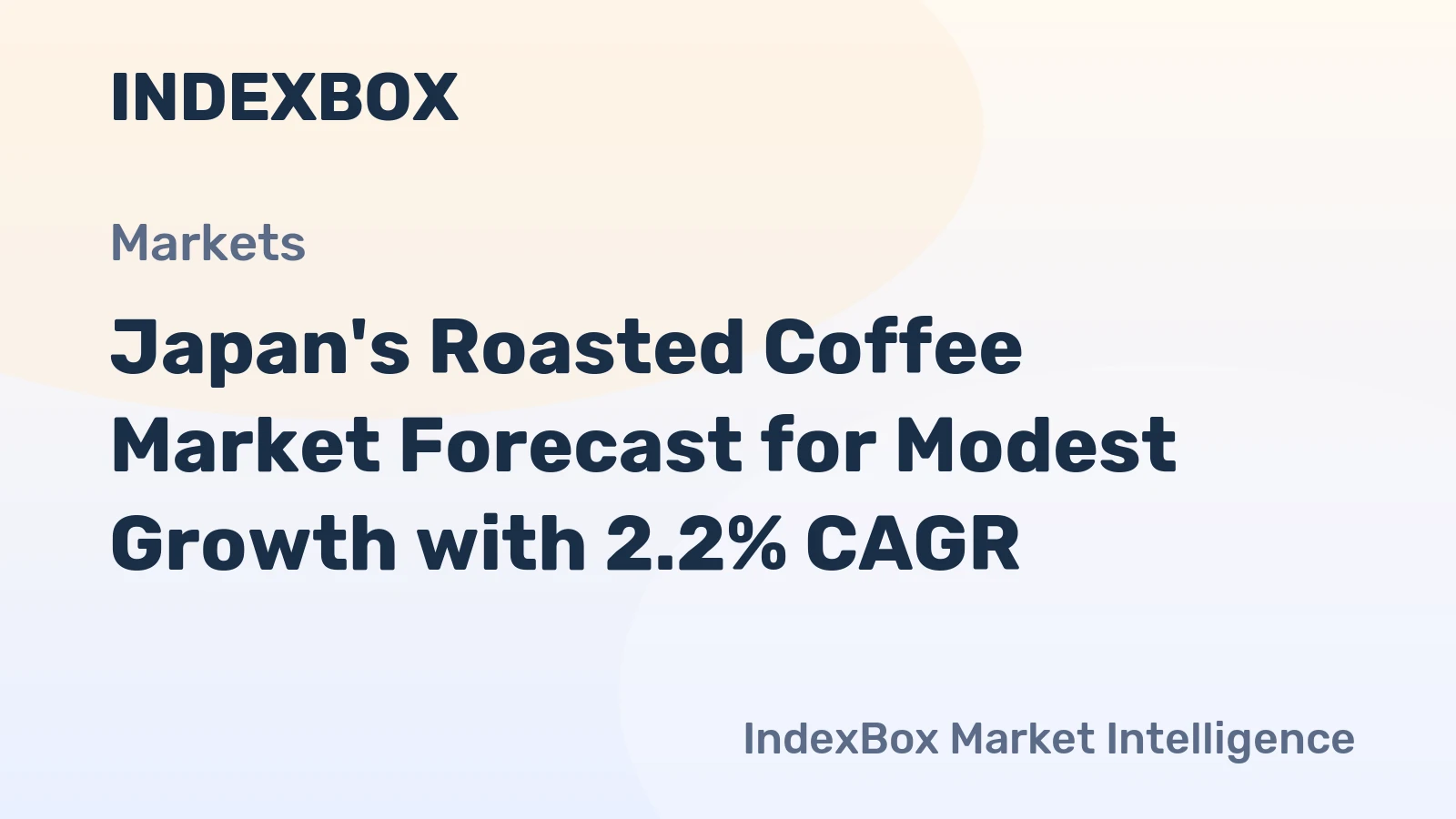Japan's Roasted Coffee Market Forecast for Modest Growth with 2.2% CAGR