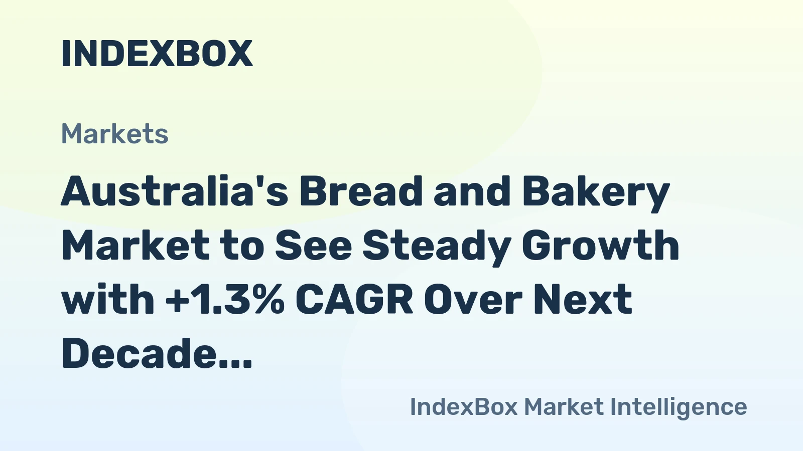 Australia's Bread and Bakery Market to See Steady Growth with +1.3% CAGR Over Next Decade