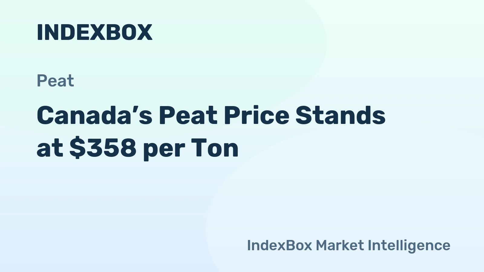 Canada’s Peat Price Stands at $358 per Ton