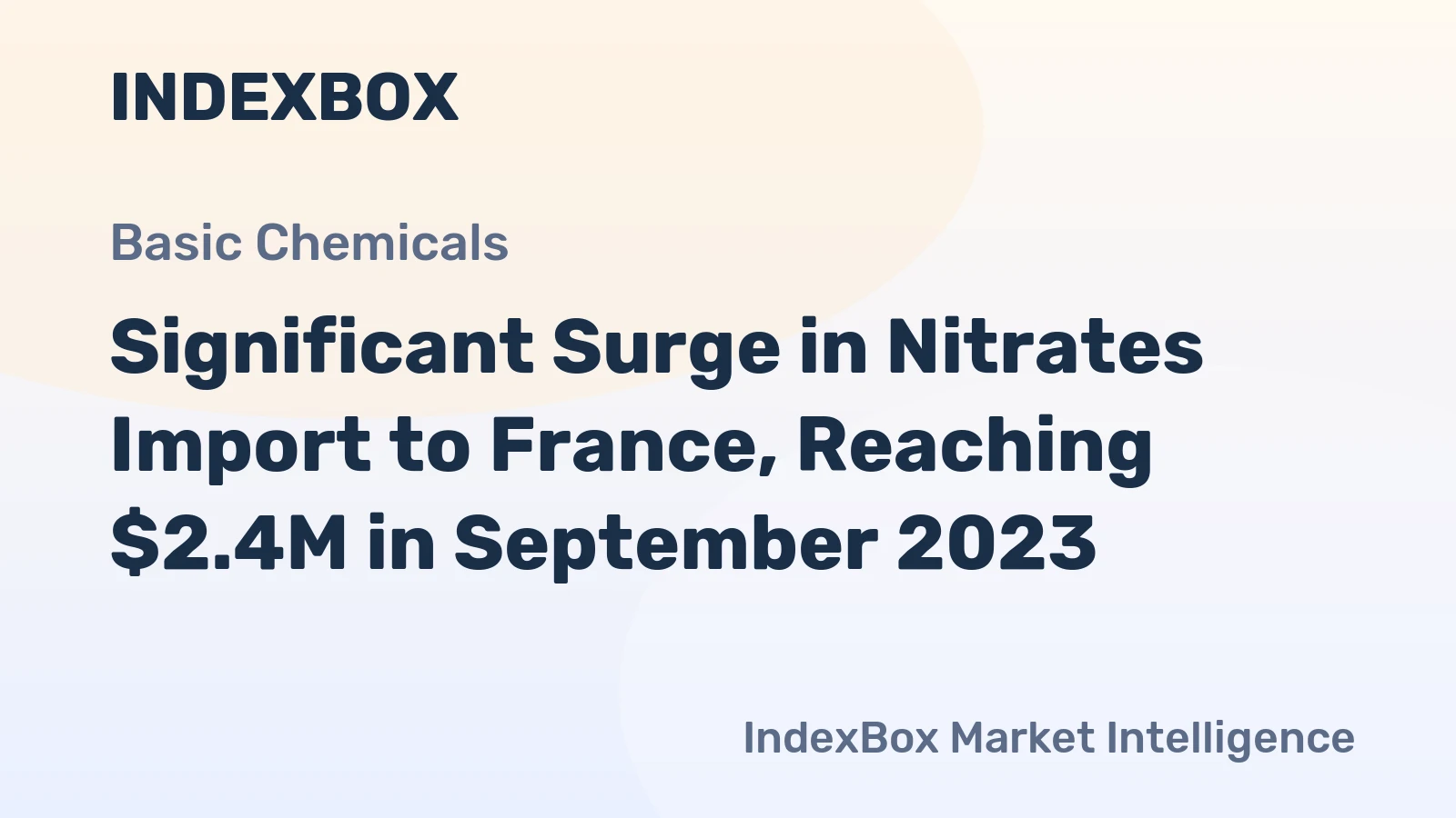 Significant Surge in Nitrates Import to France, Reaching $2.4M in September 2023