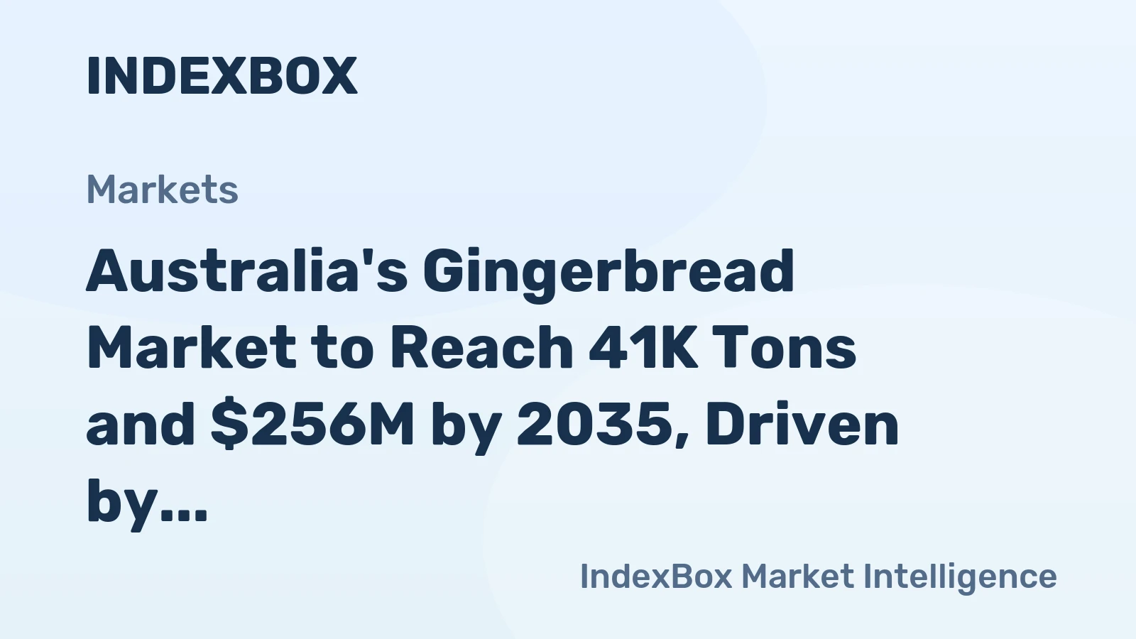 Australia's Gingerbread Market to Reach 41K Tons and $256M by 2035, Driven by Increasing Demand