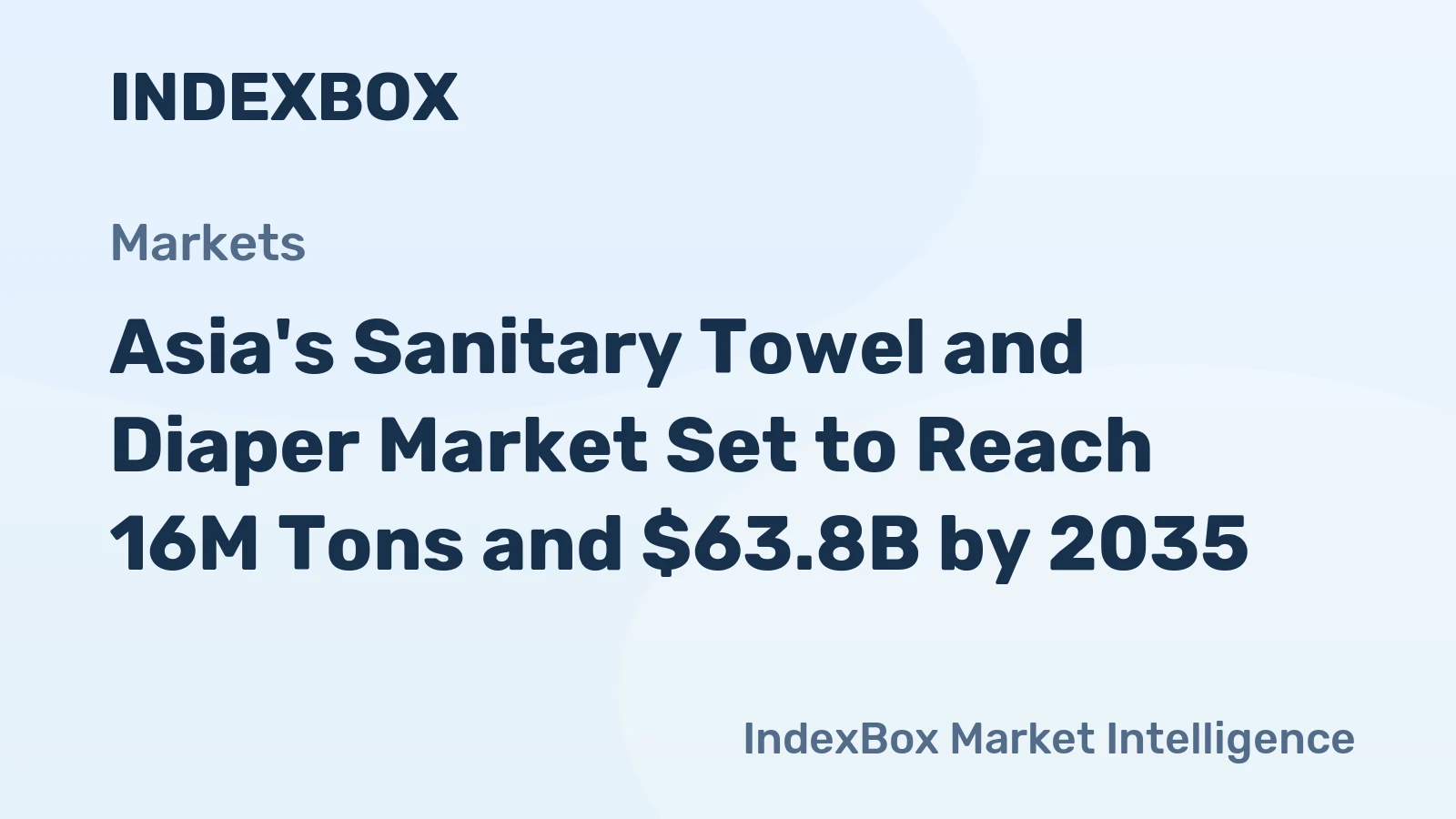Asia's Sanitary Towel and Diaper Market Set to Reach 16M Tons and $63.8B by 2035