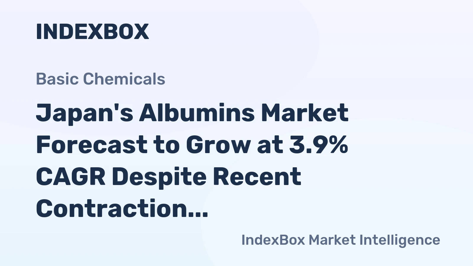 Japan's Albumins Market Forecast to Grow at 3.9% CAGR Despite Recent Contraction