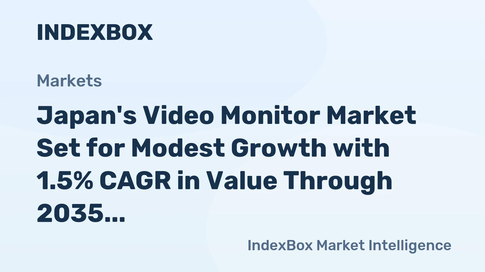 Japan's Video Monitor Market Set for Modest Growth with 1.5% CAGR in Value Through 2035