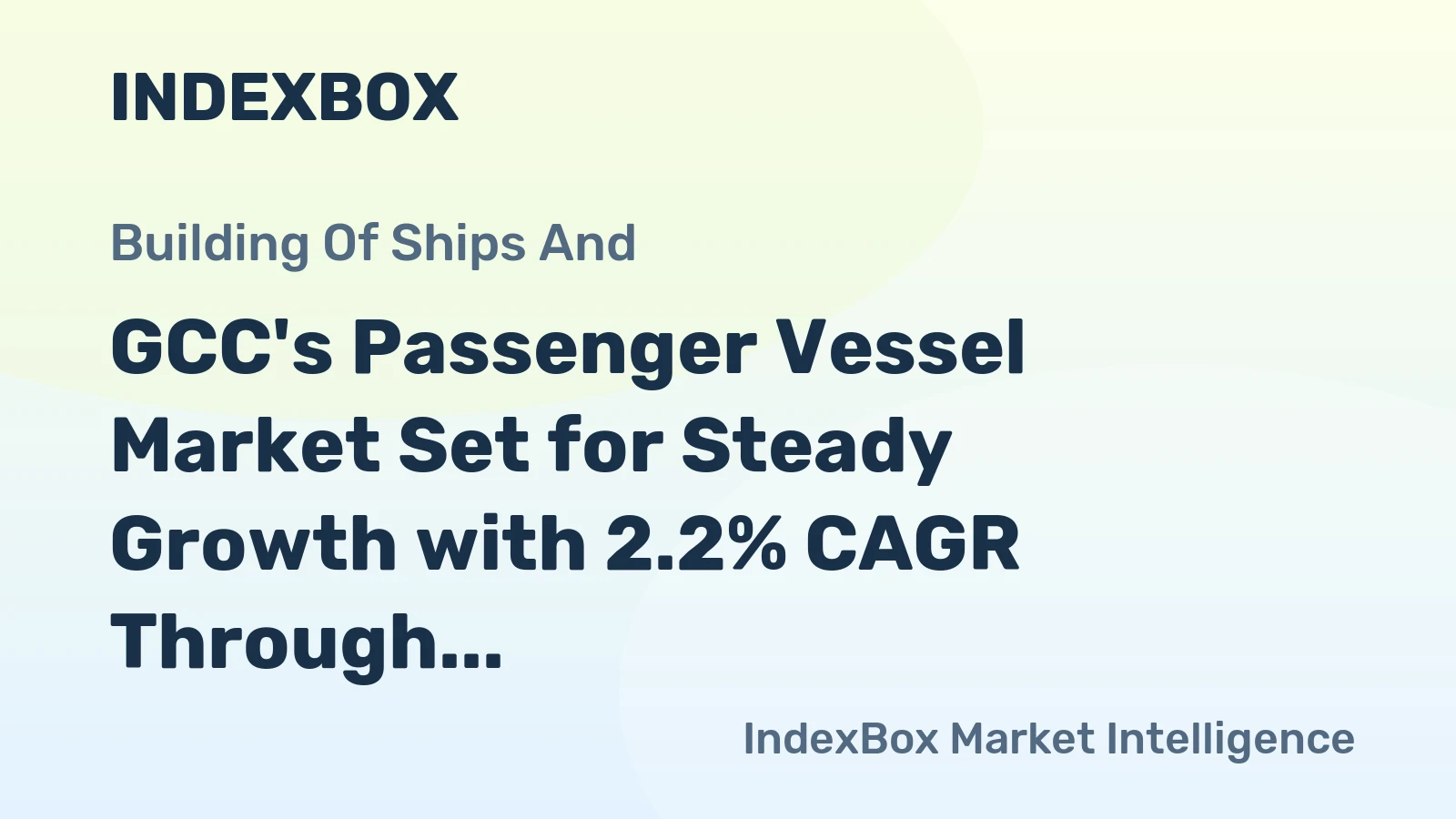 GCC's Passenger Vessel Market Set for Steady Growth with 2.2% CAGR Through 2035