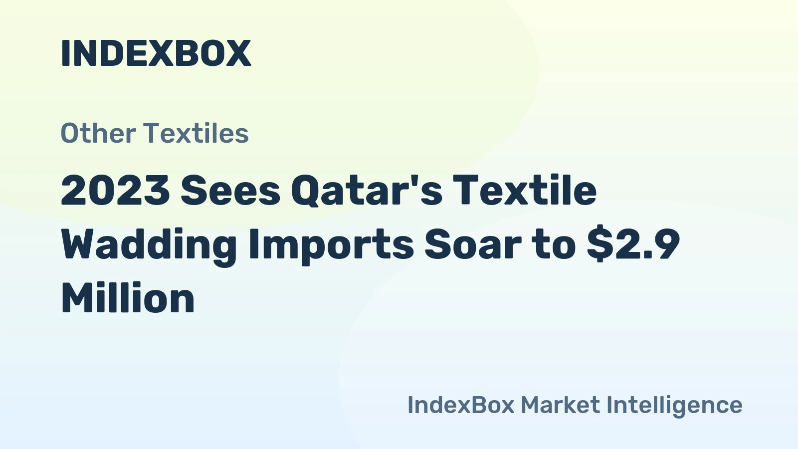 2023 Sees Qatar's Textile Wadding Imports Soar to $2.9 Million