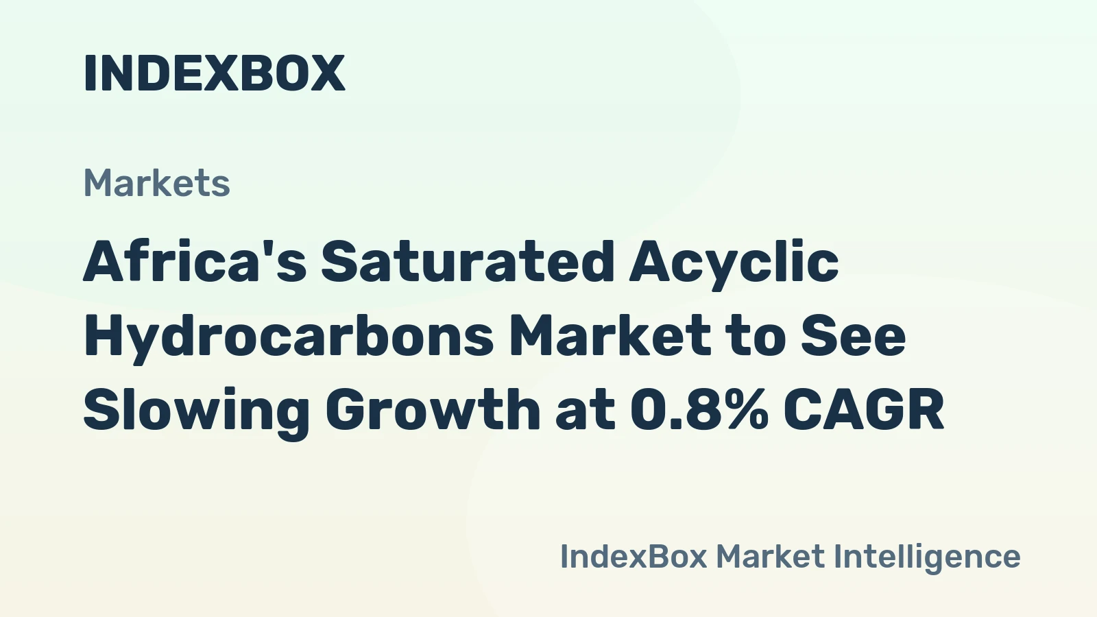 Africa's Saturated Acyclic Hydrocarbons Market to See Slowing Growth at 0.8% CAGR