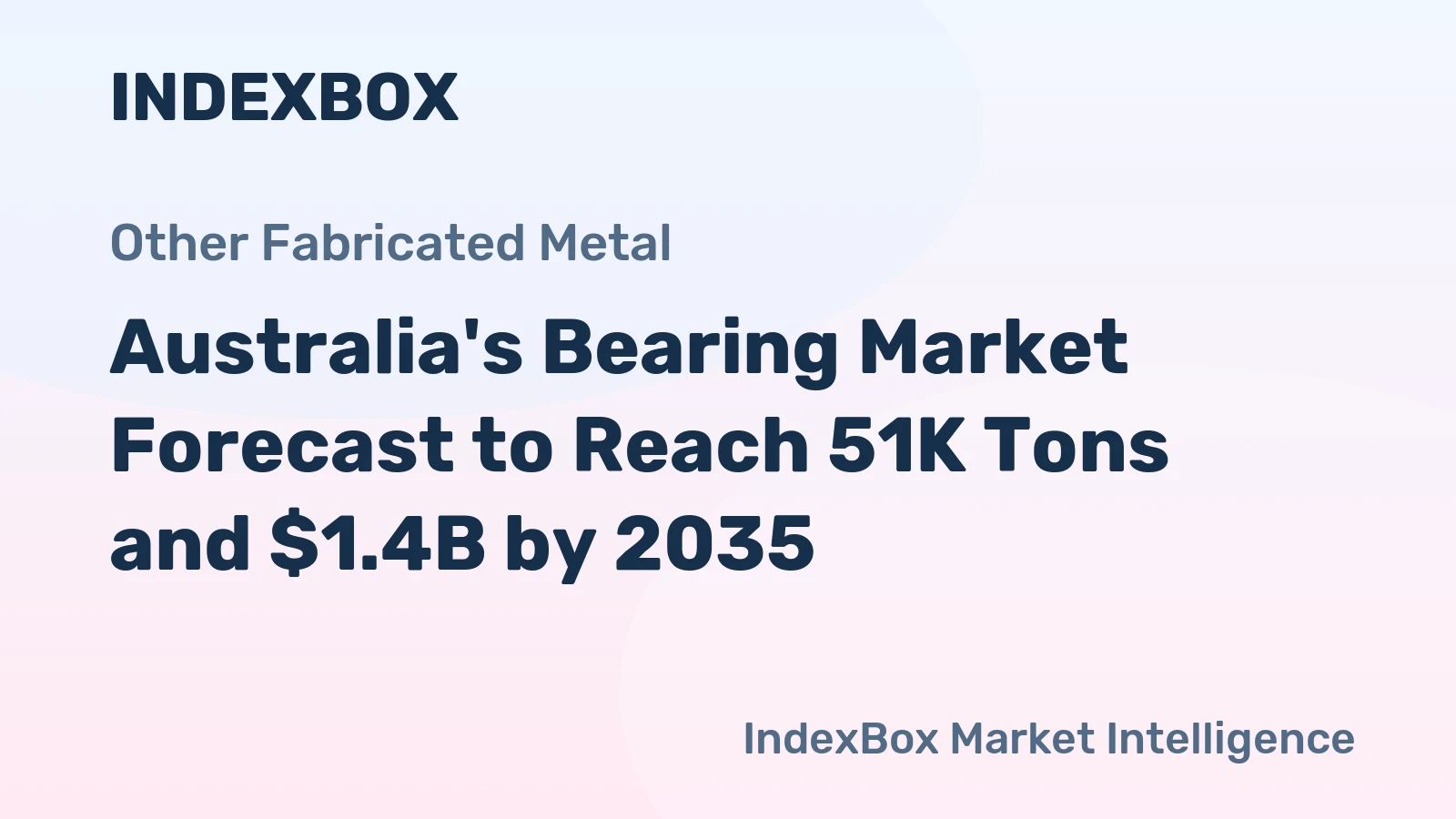Australia's Bearing Market Forecast to Reach 51K Tons and $1.4B by 2035