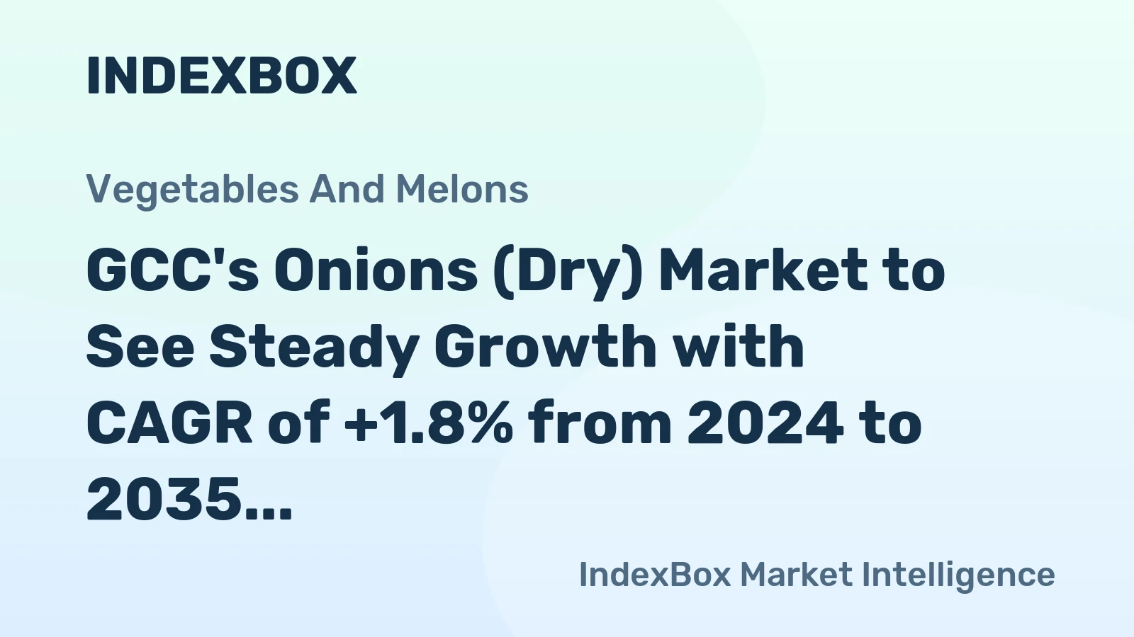 GCC's Onions (Dry) Market to See Steady Growth with CAGR of +1.8% from 2024 to 2035
