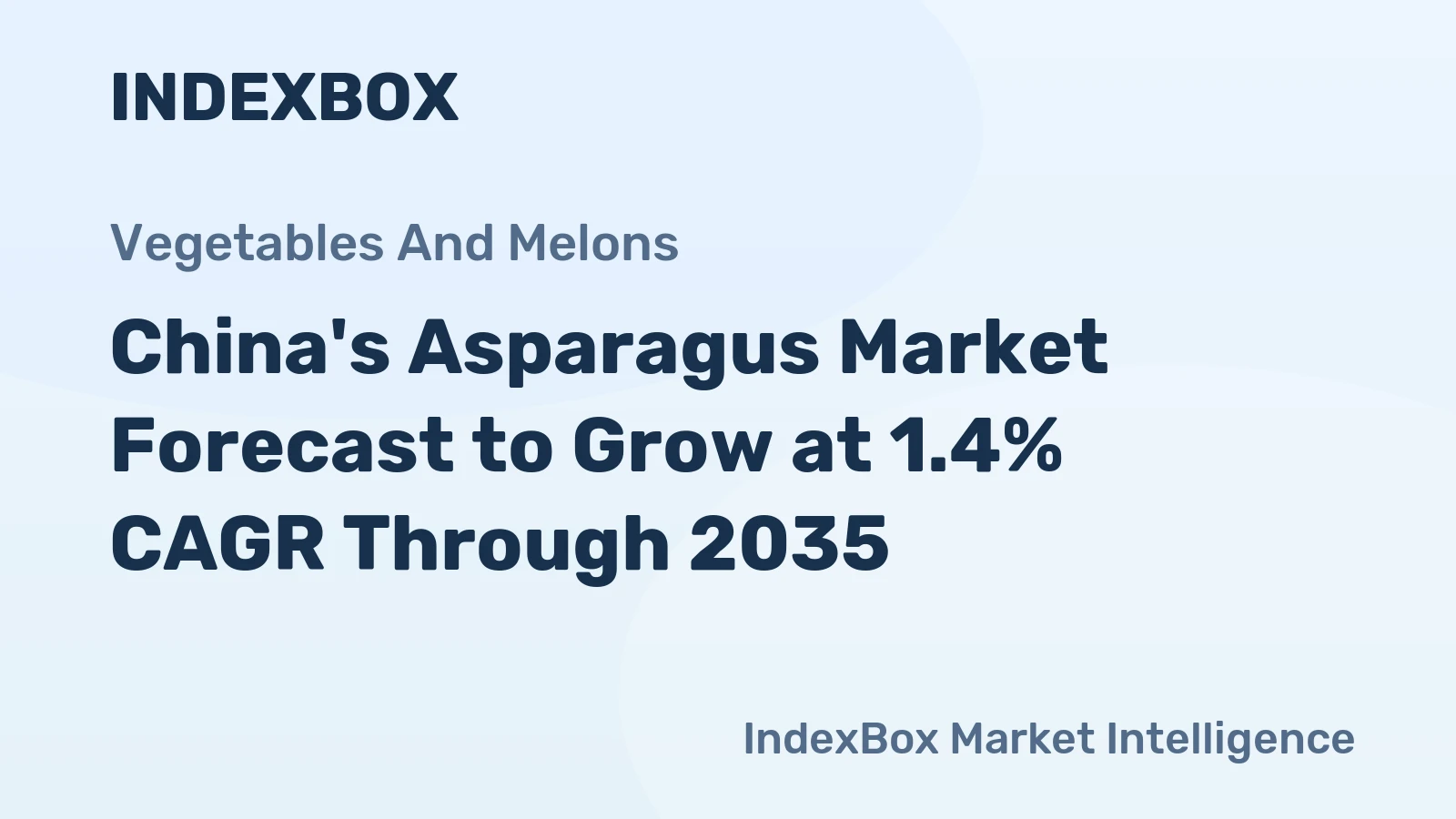 China's Asparagus Market Forecast to Grow at 1.4% CAGR Through 2035