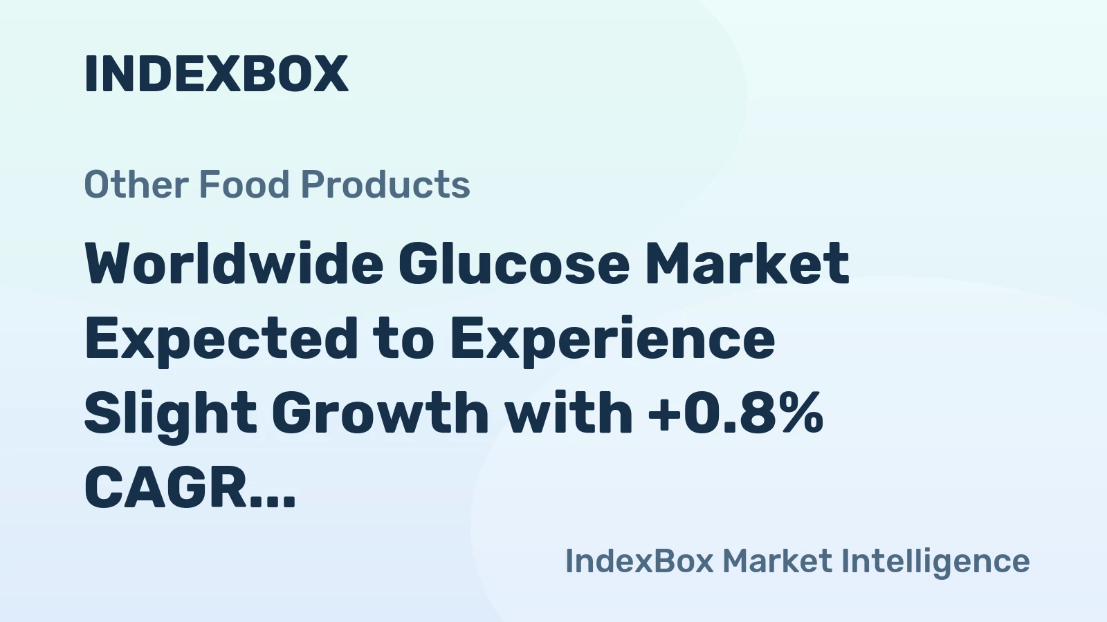 Worldwide Glucose Market Expected to Experience Slight Growth with +0.8% CAGR from 2024 to 2035
