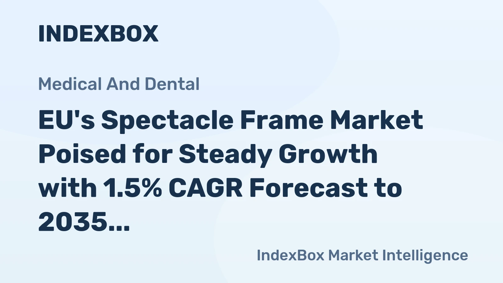 EU's Spectacle Frame Market Poised for Steady Growth with 1.5% CAGR Forecast to 2035