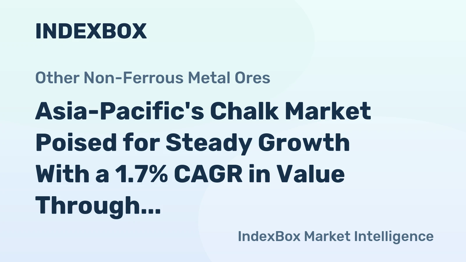 Asia-Pacific's Chalk Market Poised for Steady Growth With a 1.7% CAGR in Value Through 2035