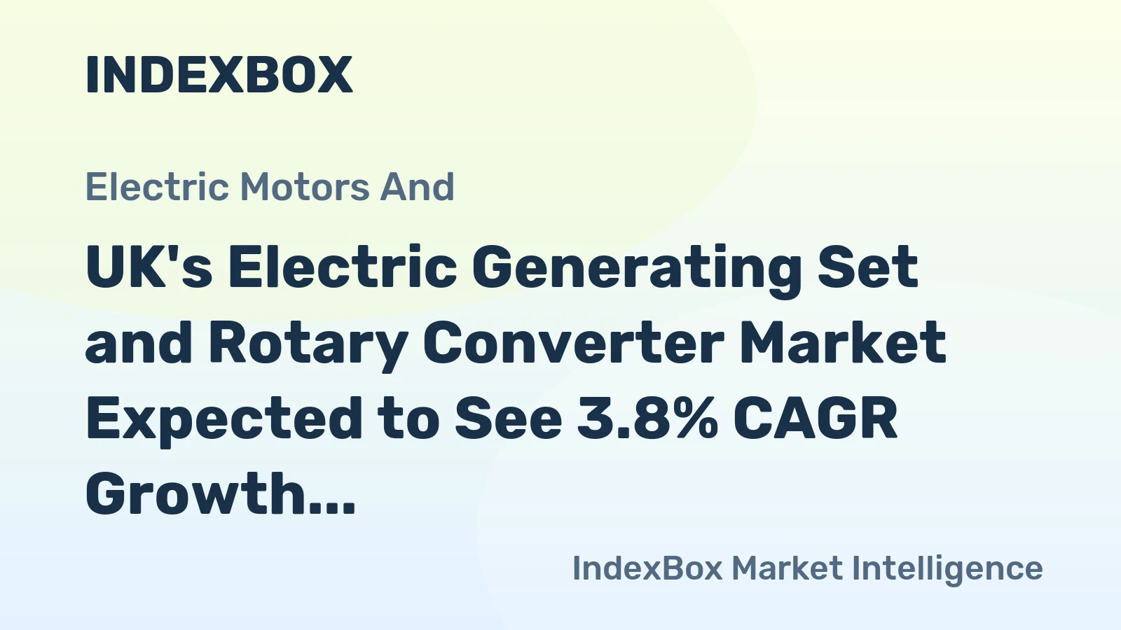 UK's Electric Generating Set and Rotary Converter Market Expected to See 3.8% CAGR Growth