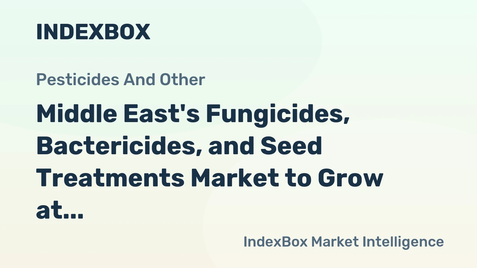 Middle East's Fungicides, Bactericides, and Seed Treatments Market to Grow at 2.0% CAGR Through 2035