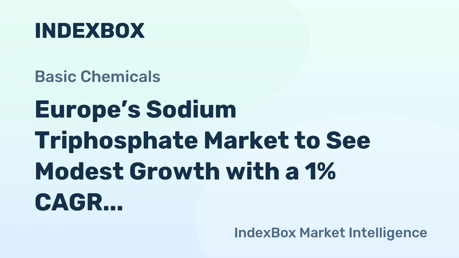 Europe’s Sodium Triphosphate Market to See Modest Growth with a 1% CAGR in Value Through 2035