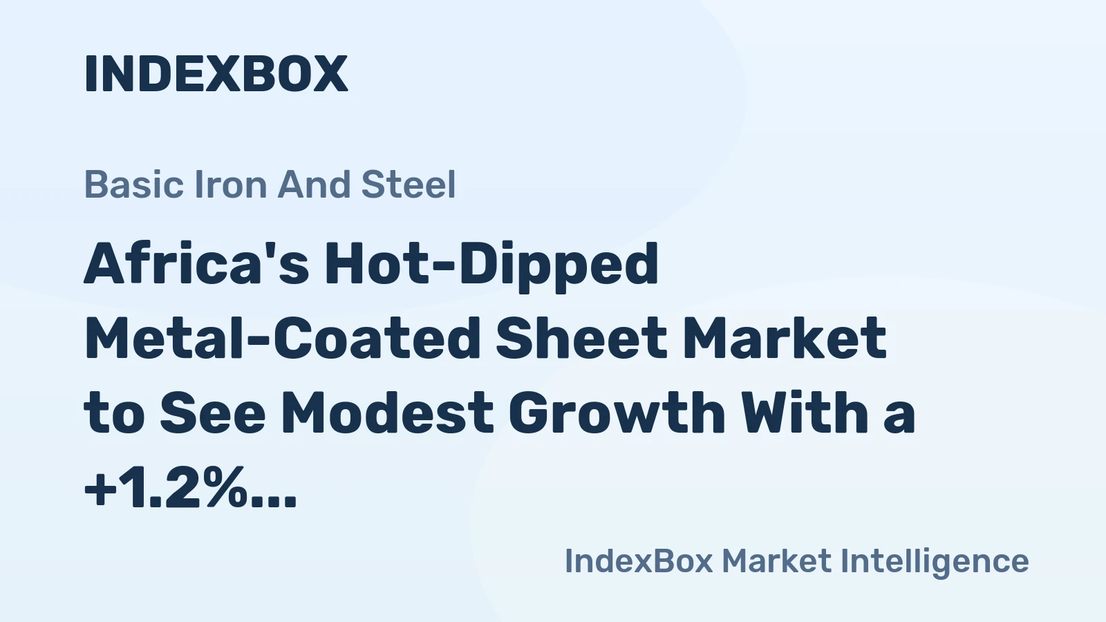 Africa's Hot-Dipped Metal-Coated Sheet Market to See Modest Growth With a +1.2% Value CAGR Through 2035
