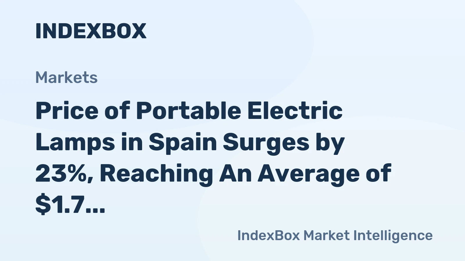 Price of Portable Electric Lamps in Spain Surges by 23%, Reaching An Average of $1.7 per Unit