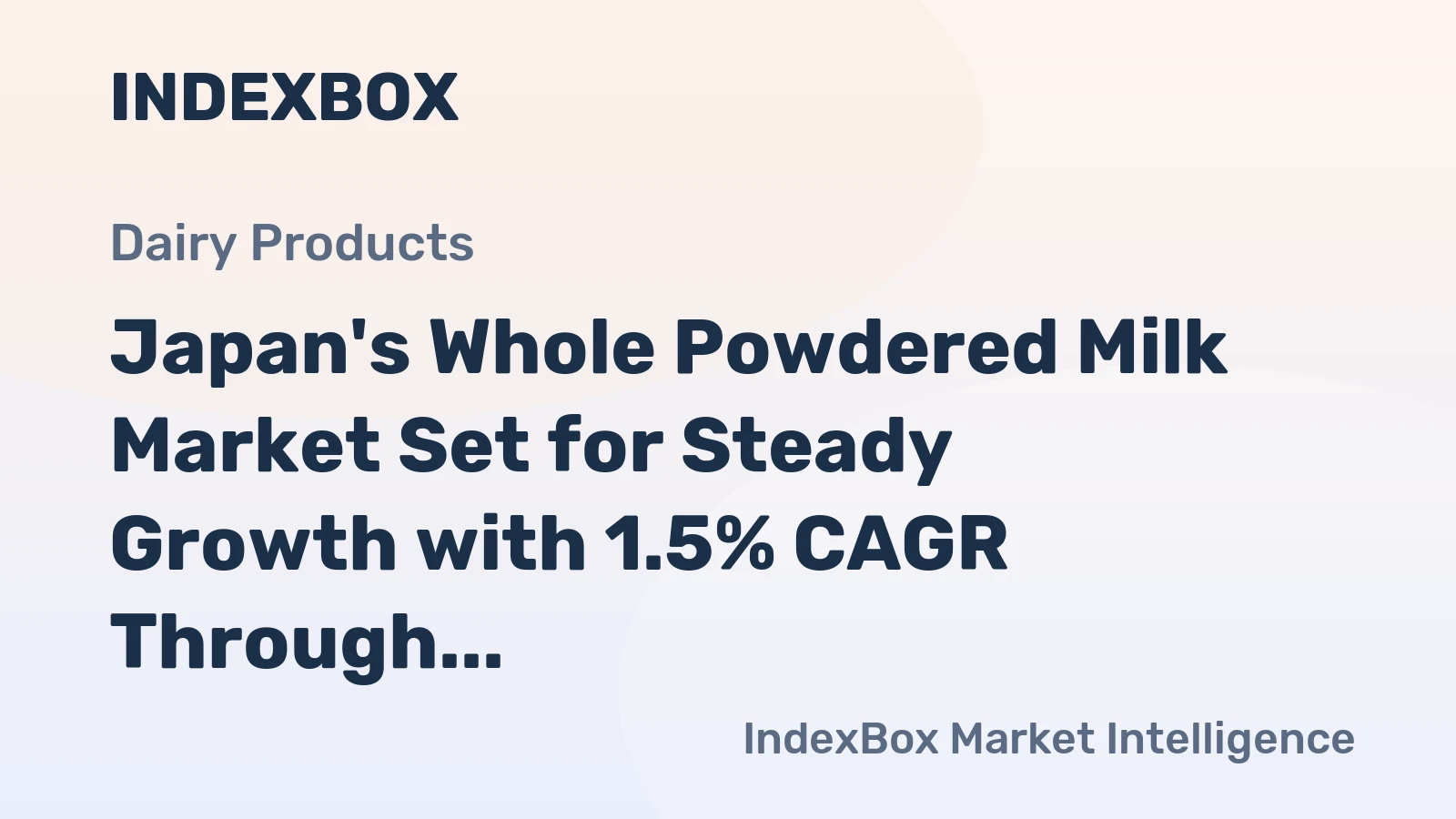 Japan's Whole Powdered Milk Market Set for Steady Growth with 1.5% CAGR Through 2035