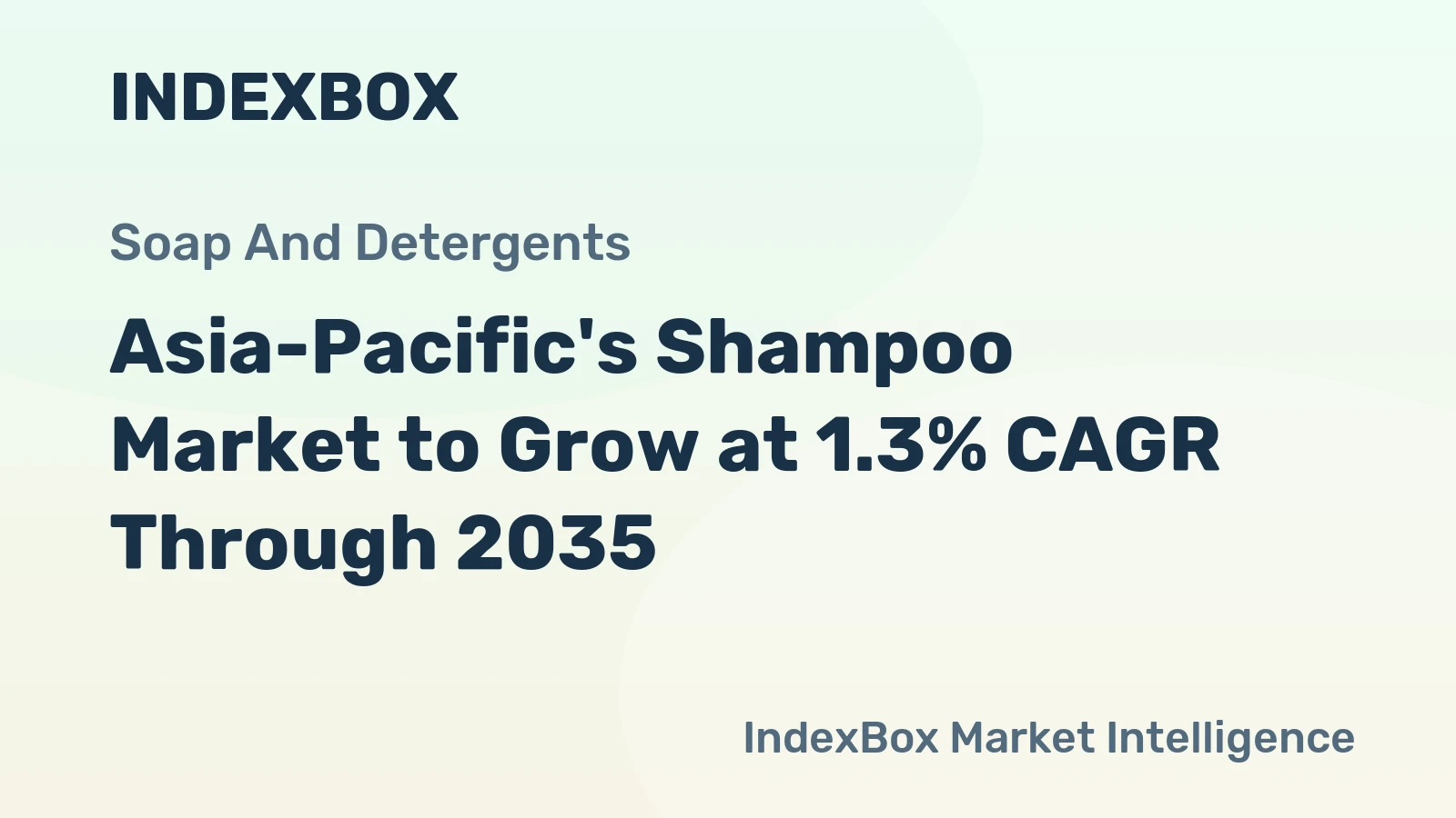 Asia-Pacific's Shampoo Market to Grow at 1.3% CAGR Through 2035