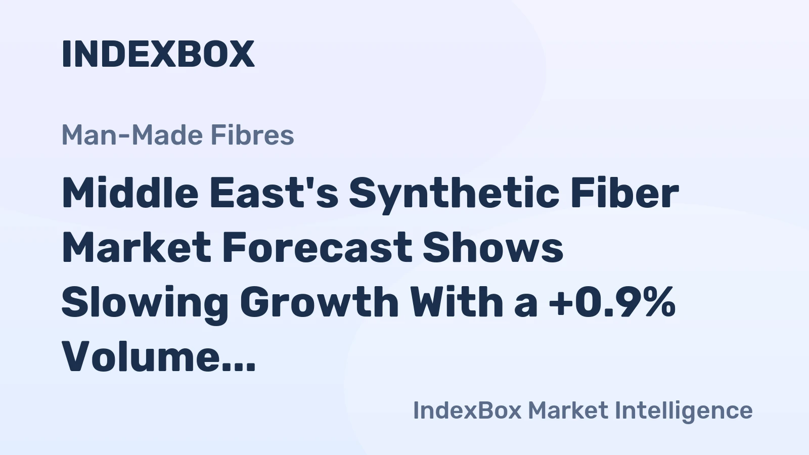 Middle East's Synthetic Fiber Market Forecast Shows Slowing Growth With a +0.9% Volume CAGR to 2035