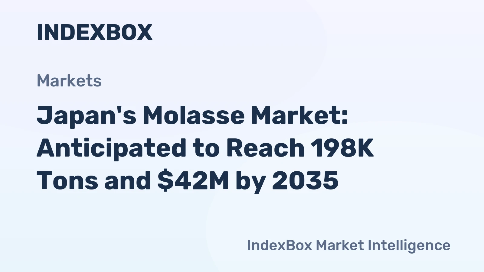 Japan's Molasse Market: Anticipated to Reach 198K Tons and $42M by 2035