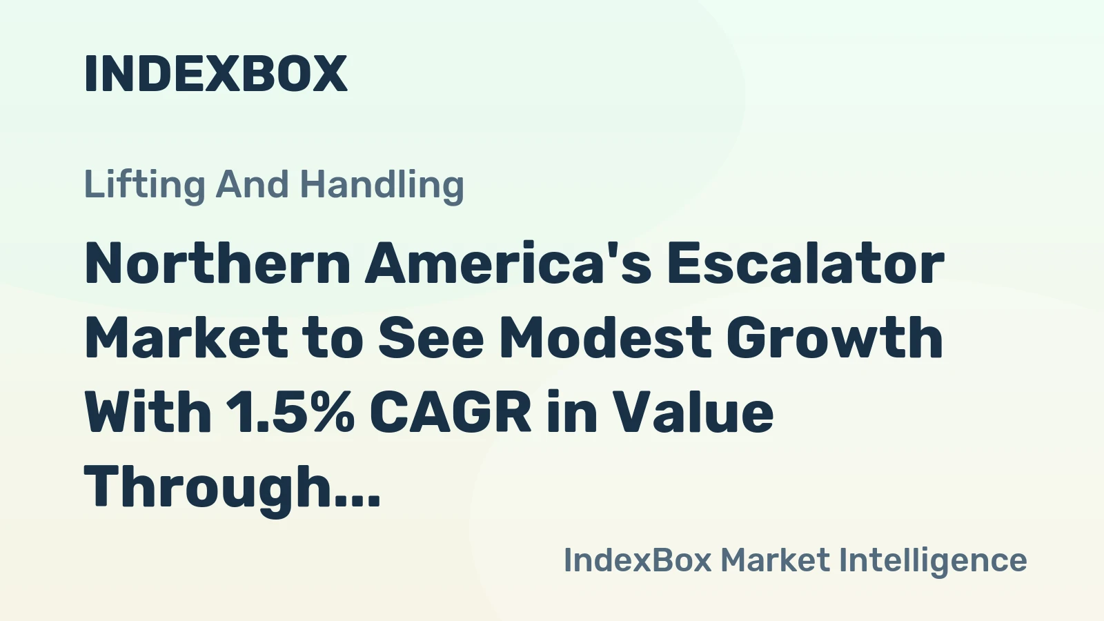 Northern America's Escalator Market to See Modest Growth With 1.5% CAGR in Value Through 2035