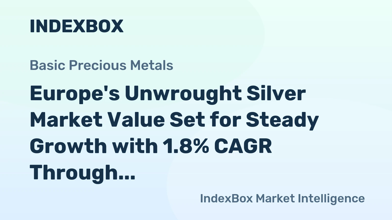 Europe's Unwrought Silver Market Value Set for Steady Growth with 1.8% CAGR Through 2035