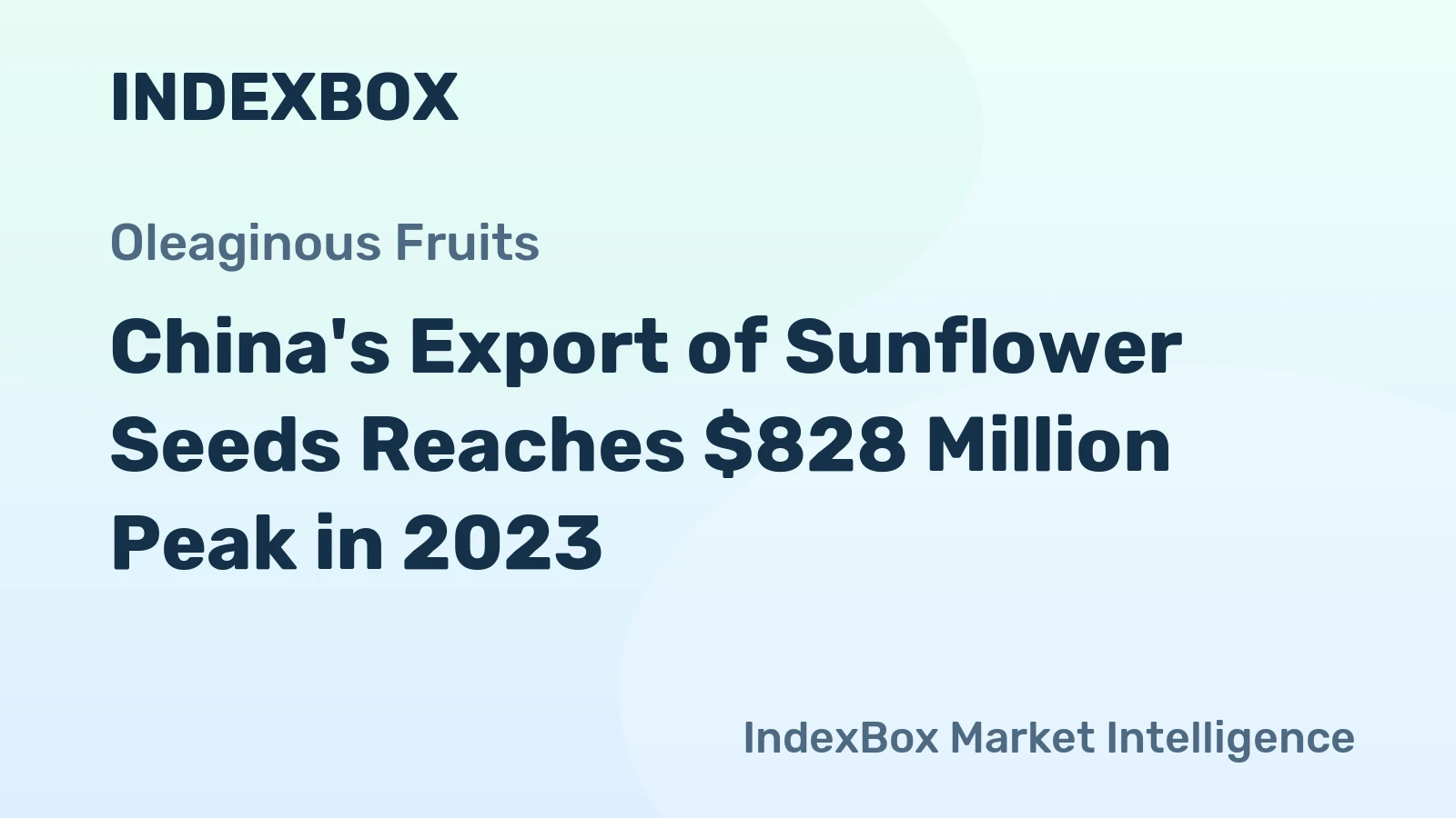 China's Export of Sunflower Seeds Reaches $828 Million Peak in 2023