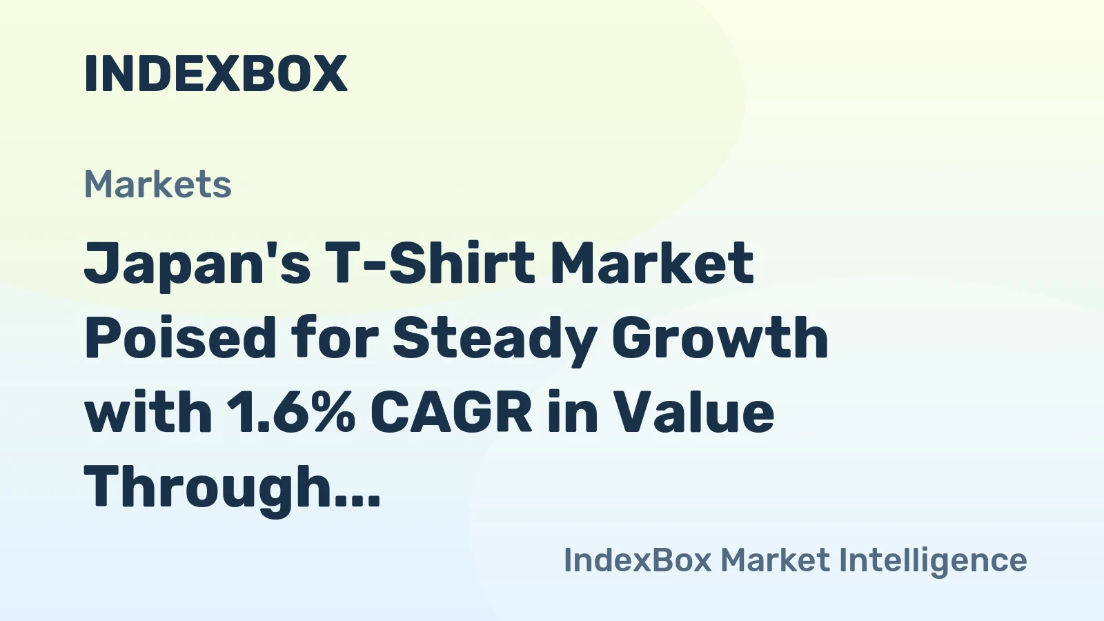 Japan's T-Shirt Market Poised for Steady Growth with 1.6% CAGR in Value Through 2035