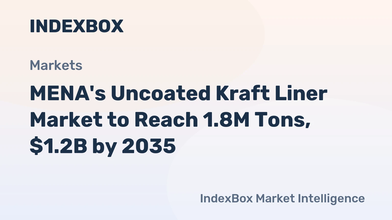 MENA's Uncoated Kraft Liner Market to Reach 1.8M Tons, $1.2B by 2035