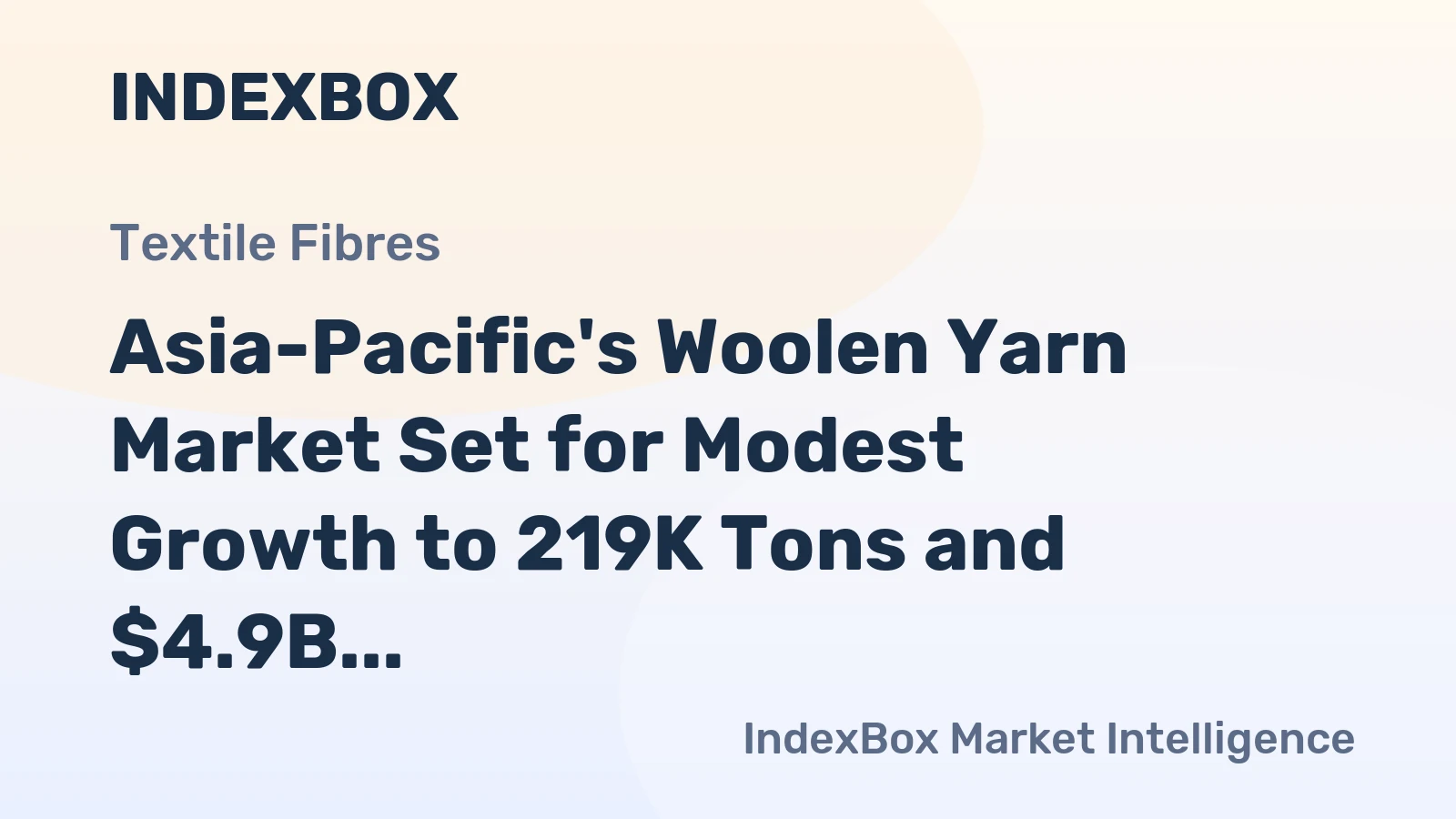 Asia-Pacific's Woolen Yarn Market Set for Modest Growth to 219K Tons and $4.9B by 2035