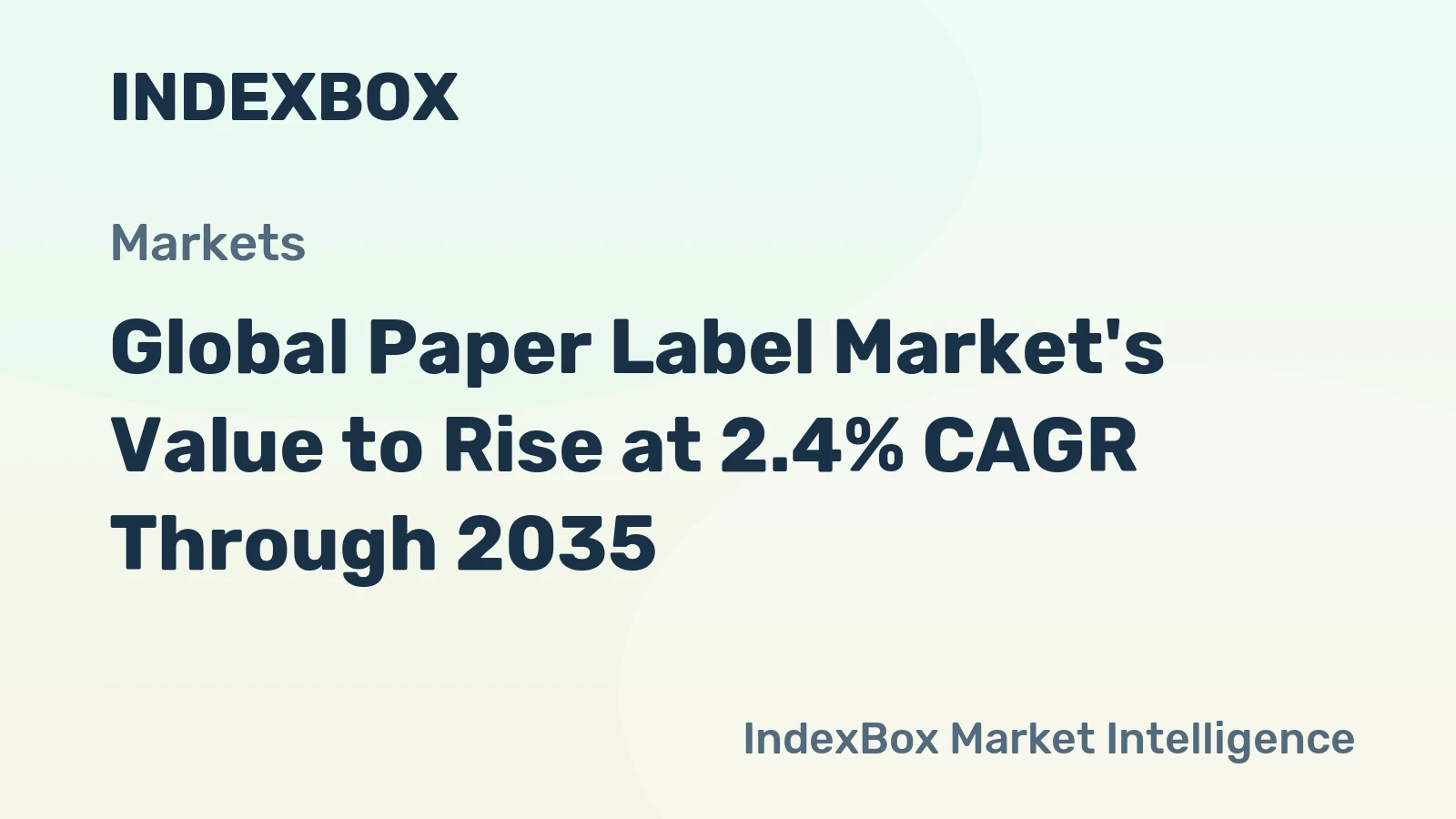 Global Paper Label Market's Value to Rise at 2.4% CAGR Through 2035