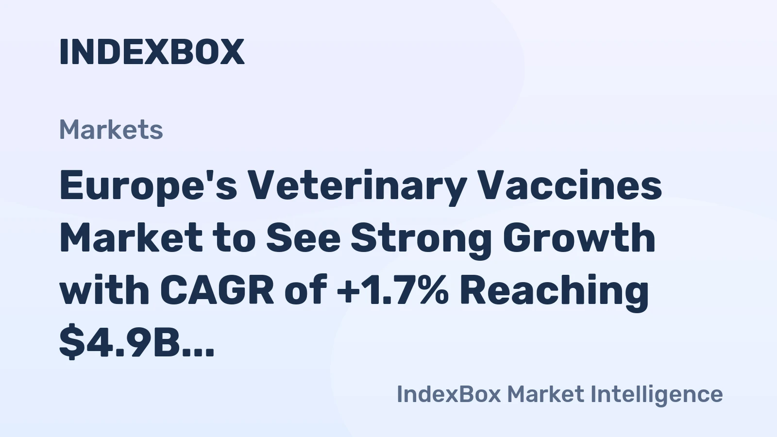 Europe's Veterinary Vaccines Market to See Strong Growth with CAGR of +1.7% Reaching $4.9B by 2035