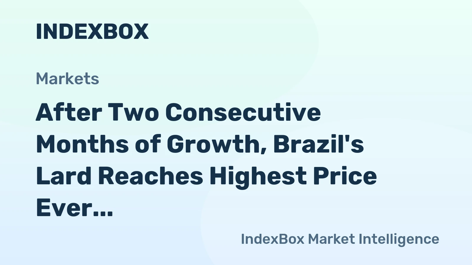 After Two Consecutive Months of Growth, Brazil's Lard Reaches Highest Price Ever at $1,750 per Ton